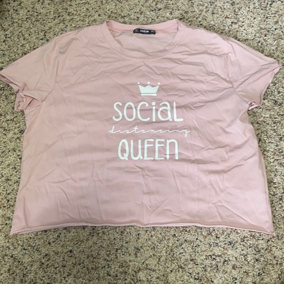SHEIN | Tops | Social Distancing Crop Top | Poshmark